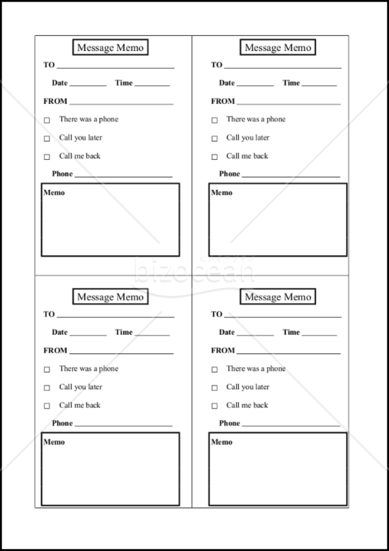 Message Memo 018｜bizocean（ビズオーシャン）